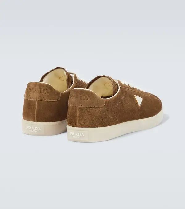 Prada Lane Suede Sneakers - Brown