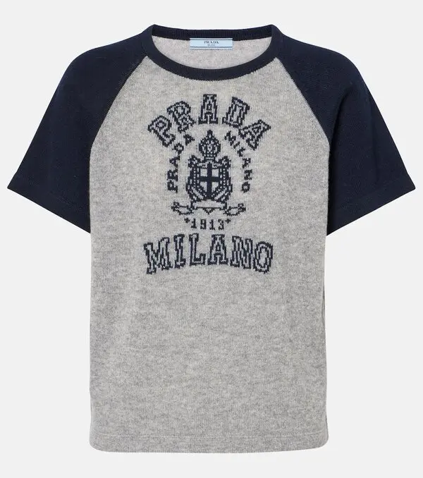 Prada Logo Cashmere T-shirt
