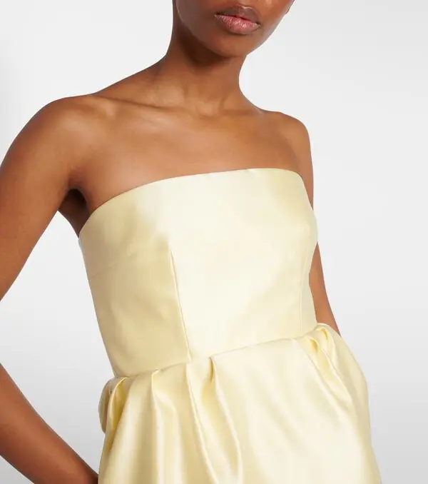 Prada Strapless Silk Satin Gown