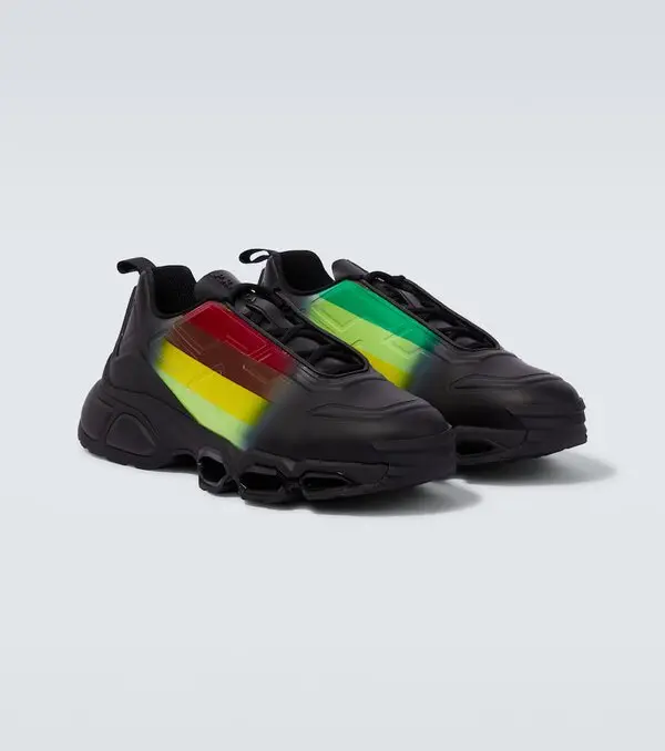 Prada Collision Cross Low-top Sneakers - Multicoloured