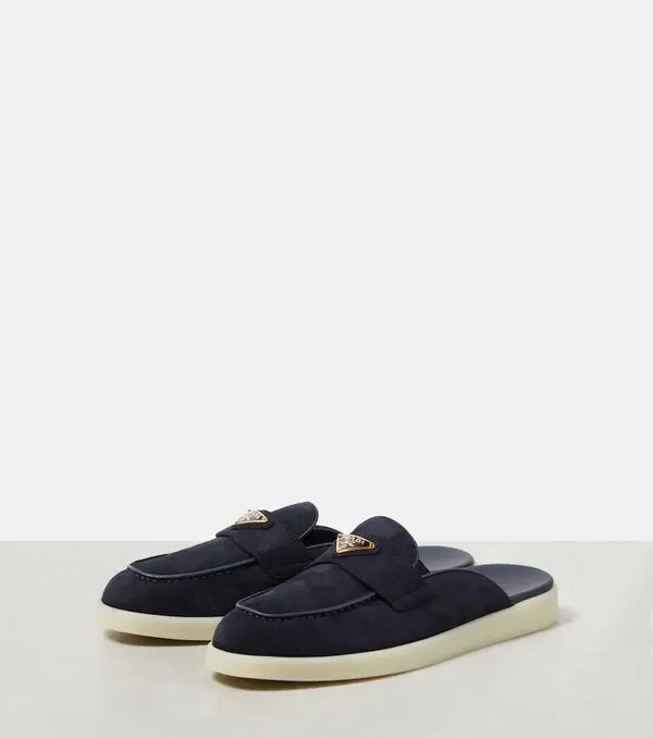 Prada Saint Tropez Suede Slippers