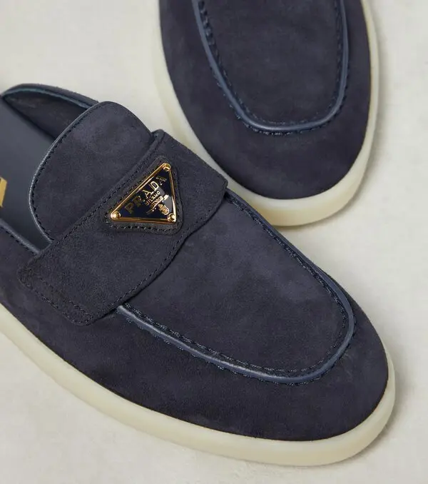Prada Saint Tropez Suede Slippers