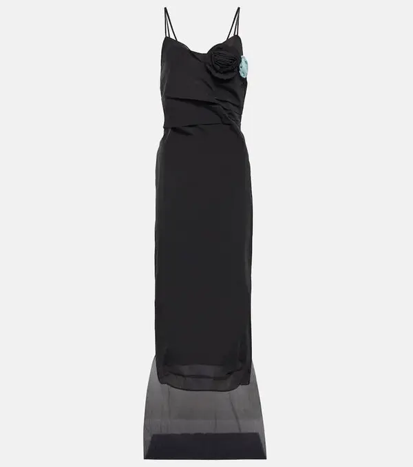 Prada Embellished Draped Gown