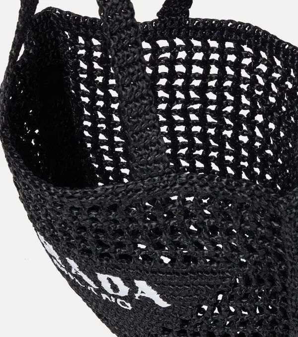 Prada Raffia-effect Crochet Shopper