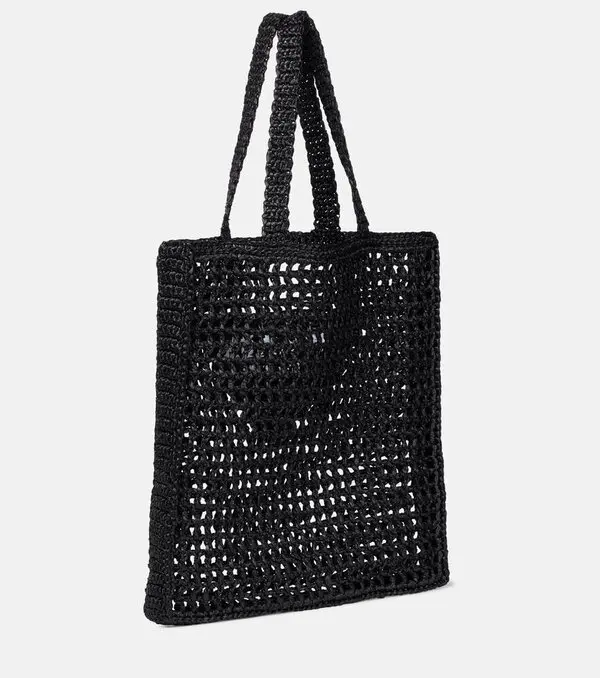 Prada Raffia-effect Crochet Shopper