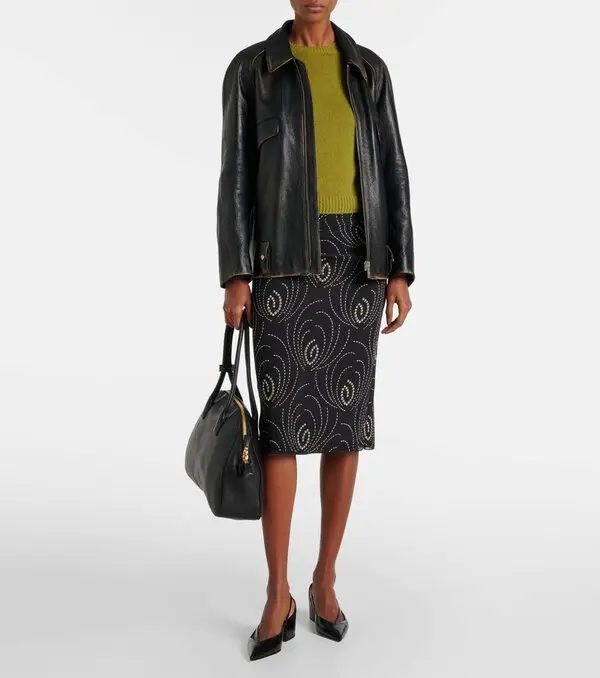 Prada Large Leather Tote Bag