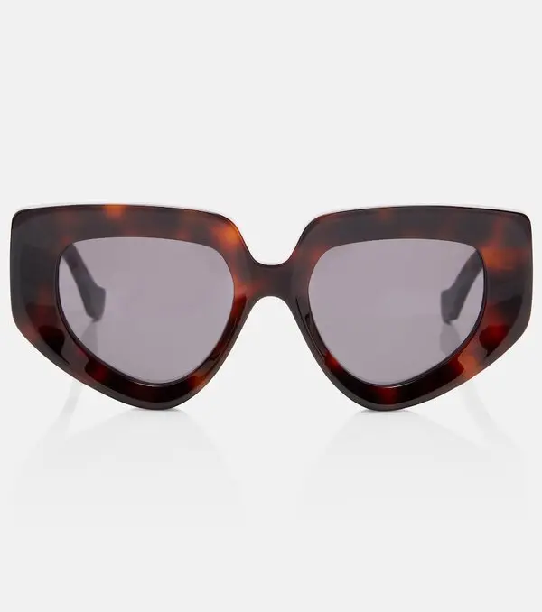 Loewe Oversized Sunglasses With Anagram Detail - Brown