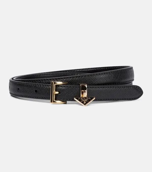 Prada Saffiano Leather Belt - Black
