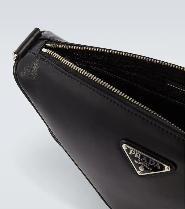 Prada Triangle Leather Shoulder Bag