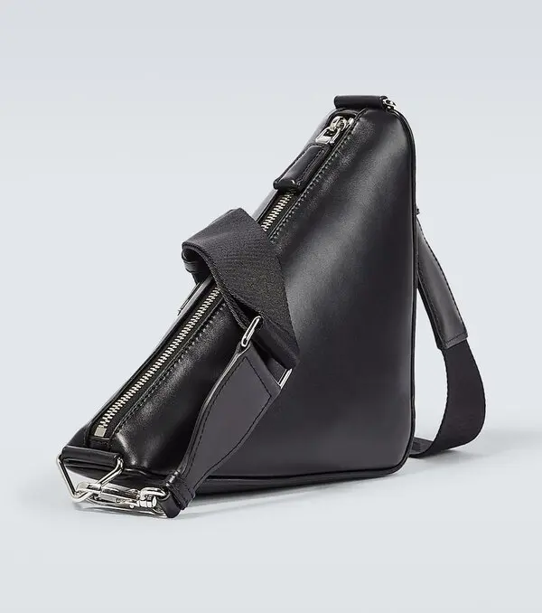 Prada Triangle Leather Shoulder Bag