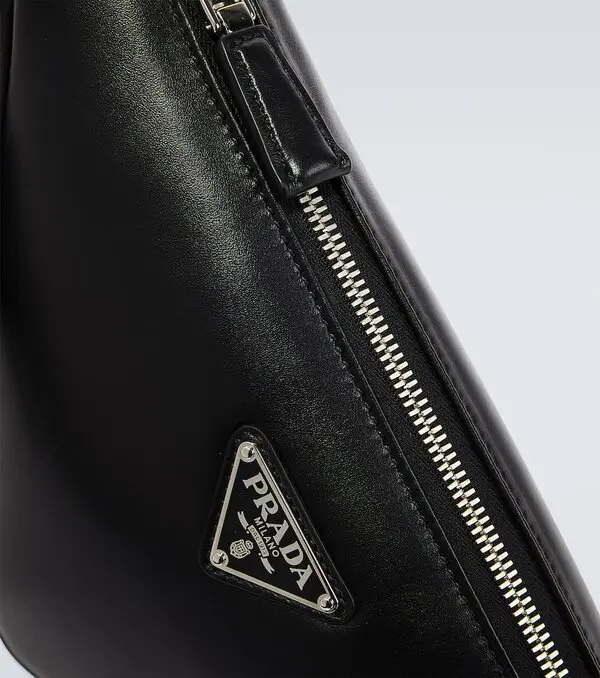 Prada Triangle Leather Shoulder Bag