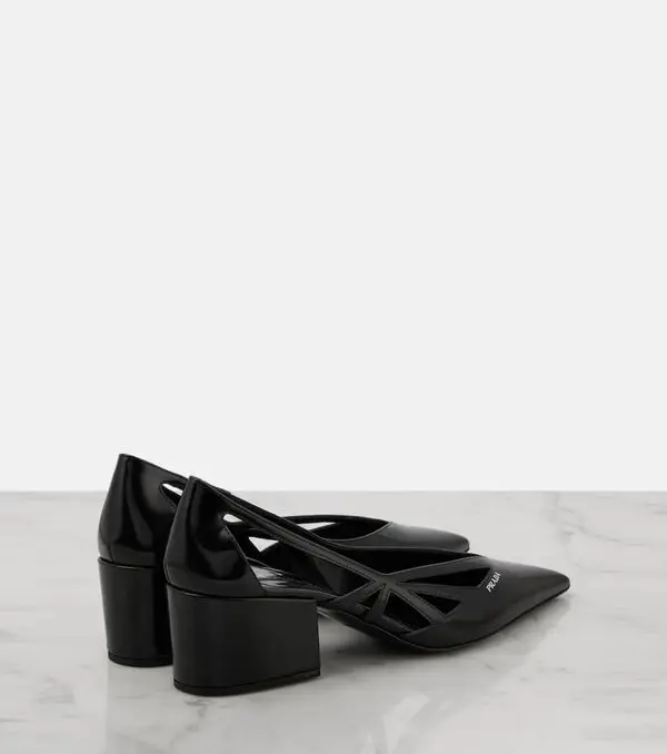 Prada Cutout Leather Pumps