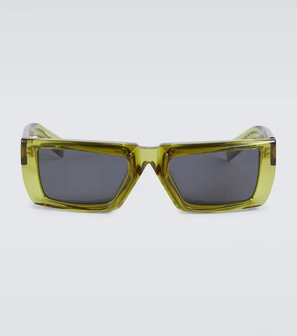 Prada Runway Rectangular Sunglasses - Green