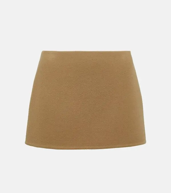 Prada Wool Velour Miniskirt