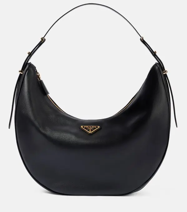 Prada Arque Large Leather Shoulder Bag