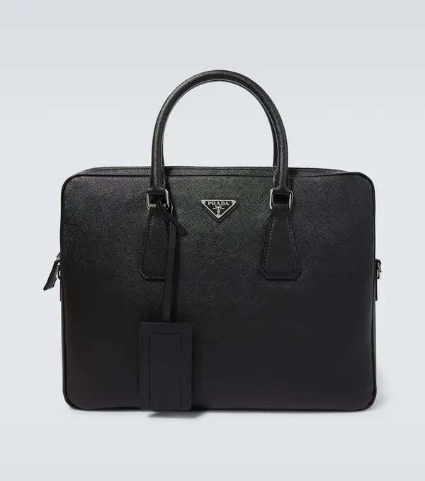 Prada Leather Briefcase - Black