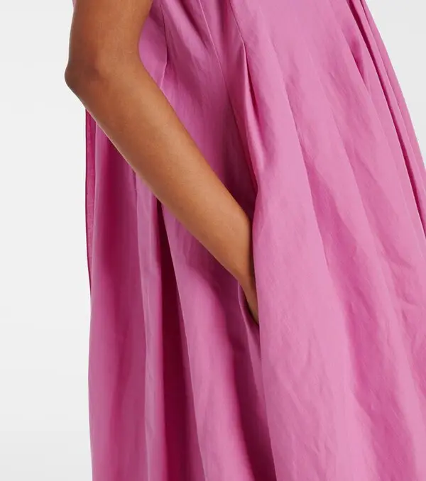 Max Mara Piega Ramie And Cotton Maxi Dress - Pink