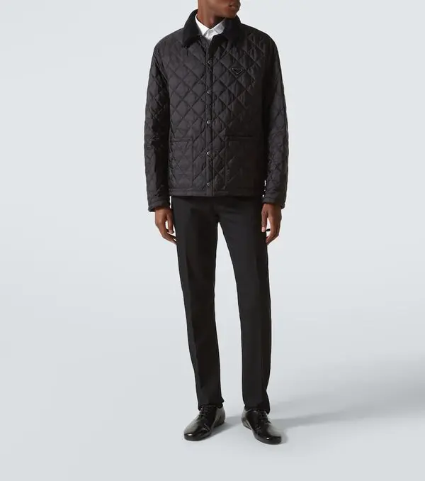 Prada Re-nylon Quilted Jacket - Black
