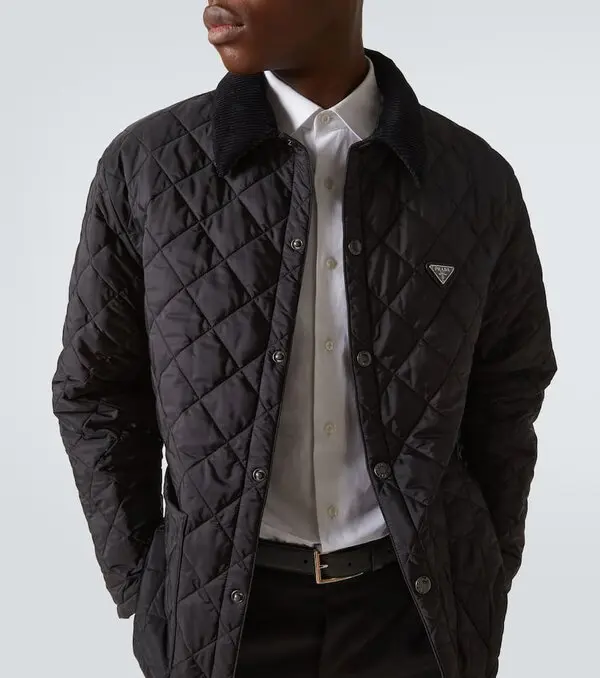 Prada Re-nylon Quilted Jacket - Black