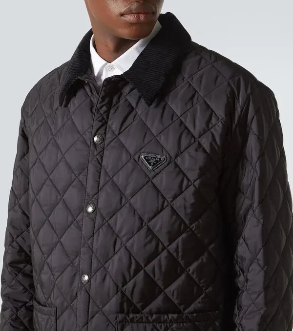 Prada Re-nylon Quilted Jacket - Black