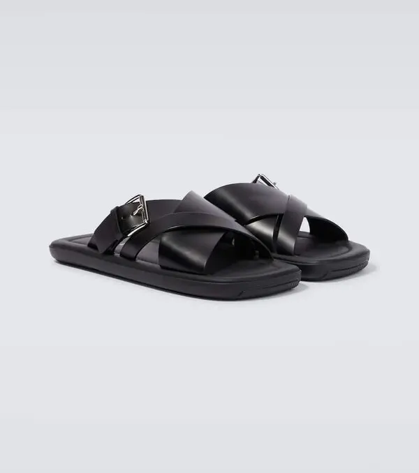 Prada Brushed Leather Sandals