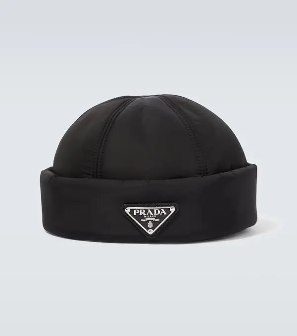 Prada Re-nylon Padded Beanie - Black