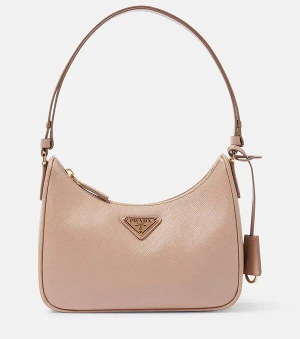Prada Re-edition Mini Leather Shoulder Bag - Pink