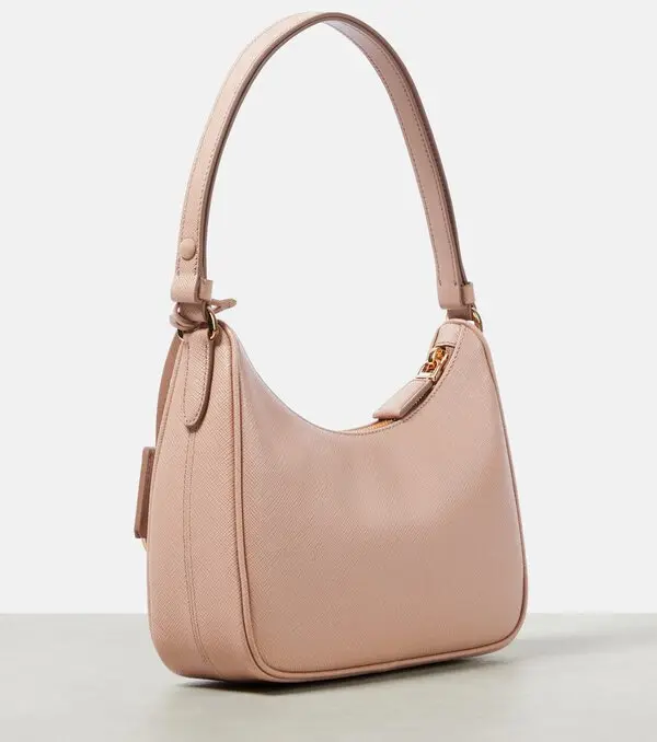 Prada Re-edition Mini Leather Shoulder Bag - Pink