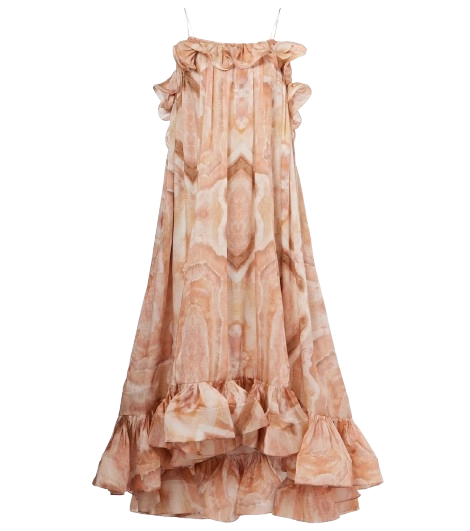 Zimmermann Illuminate Printed Silk Maxi Dress - Neutrals