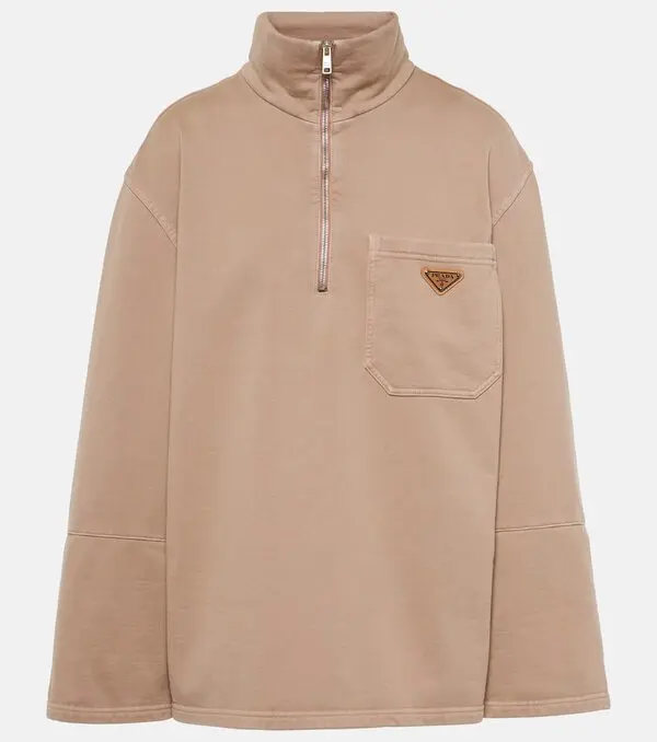 Prada Cotton Half-zip Sweatshirt