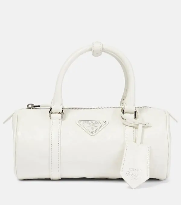Prada Mini Leather Tote Bag - White