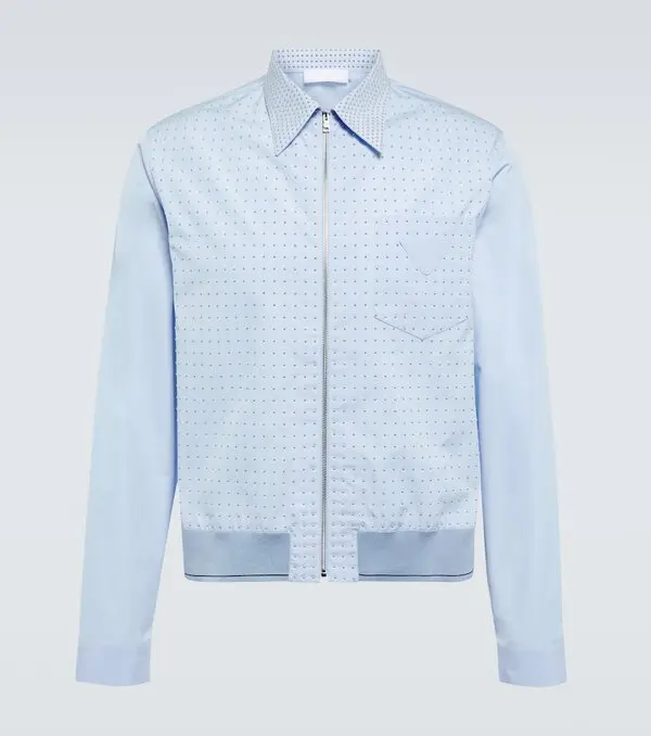 Prada Studded Cotton Blouson Jacket