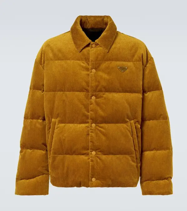 Prada Cotton Corduroy Puffer Jacket