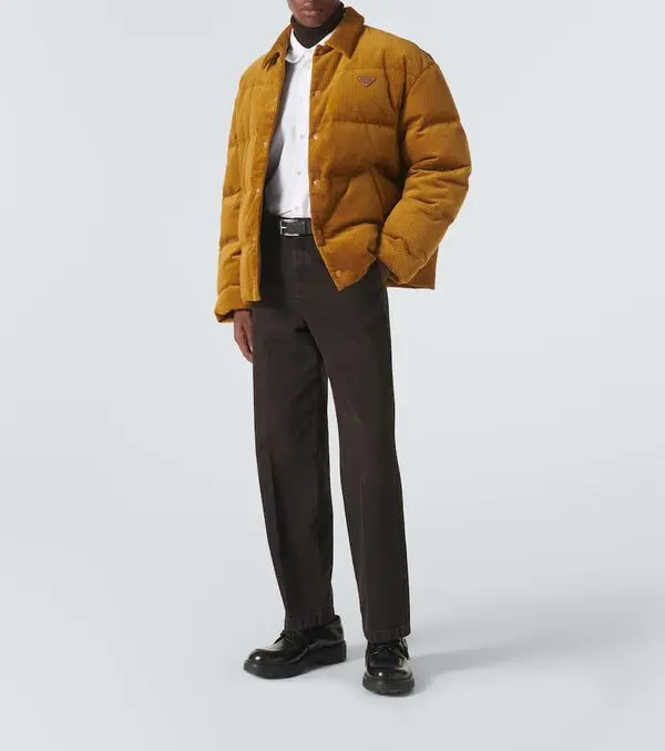 Prada Cotton Corduroy Puffer Jacket