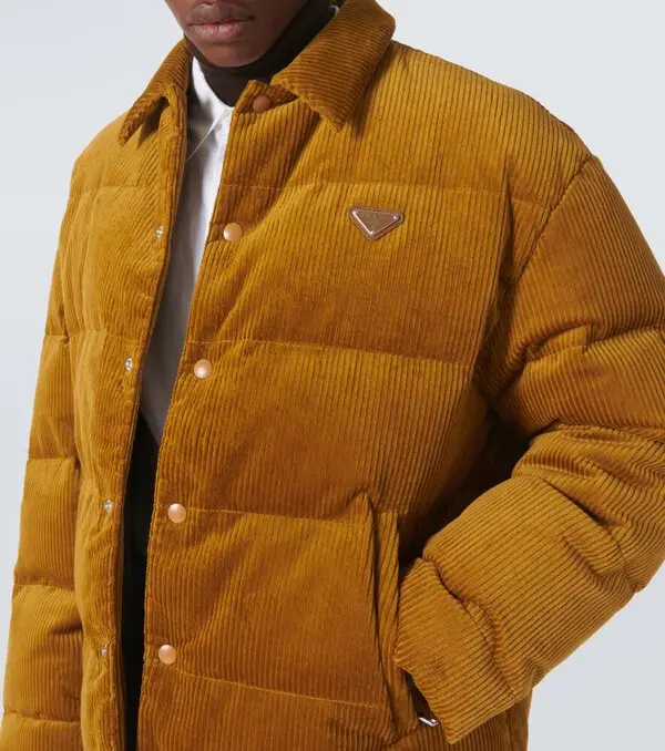 Prada Cotton Corduroy Puffer Jacket