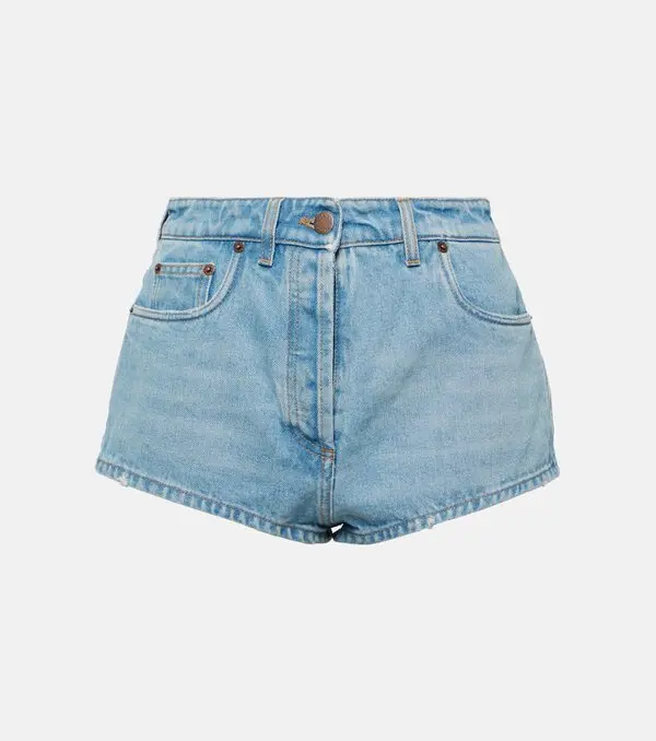 Prada High-rise Denim Shorts