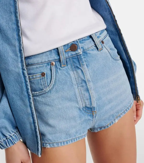 Prada High-rise Denim Shorts