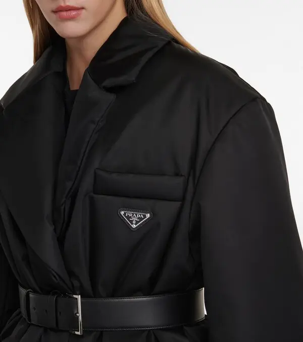 Prada Re-nylon Belted Padded Jacket