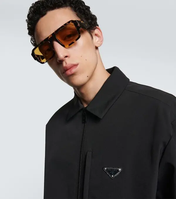 Prada Symbole Tortoiseshell Square Sunglasses - Brown