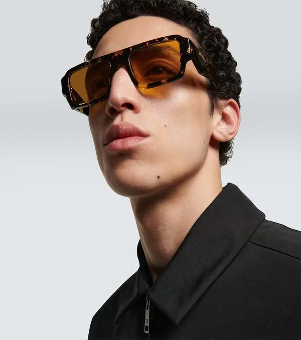 Prada Symbole Tortoiseshell Square Sunglasses - Brown