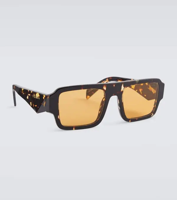 Prada Symbole Tortoiseshell Square Sunglasses - Brown