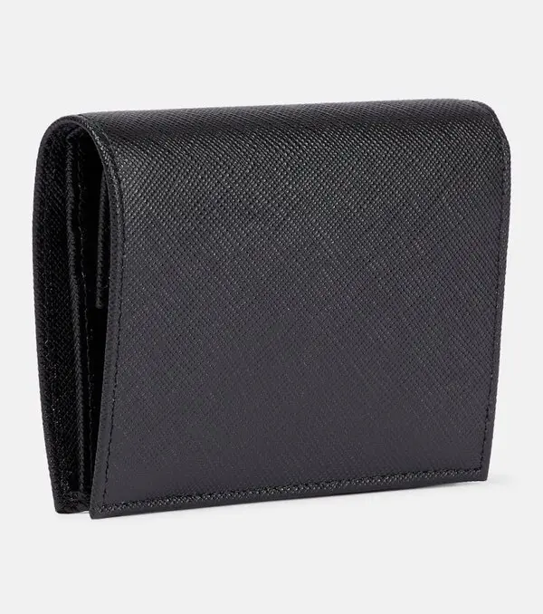 Prada Logo Saffiano Leather Wallet