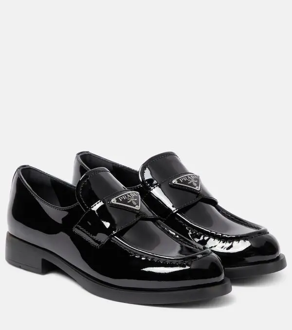 Prada Patent Leather Loafers - Black
