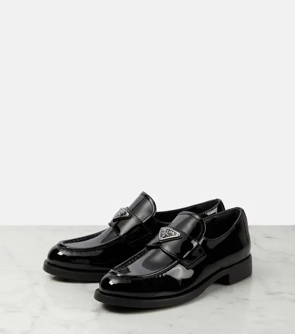 Prada Patent Leather Loafers - Black