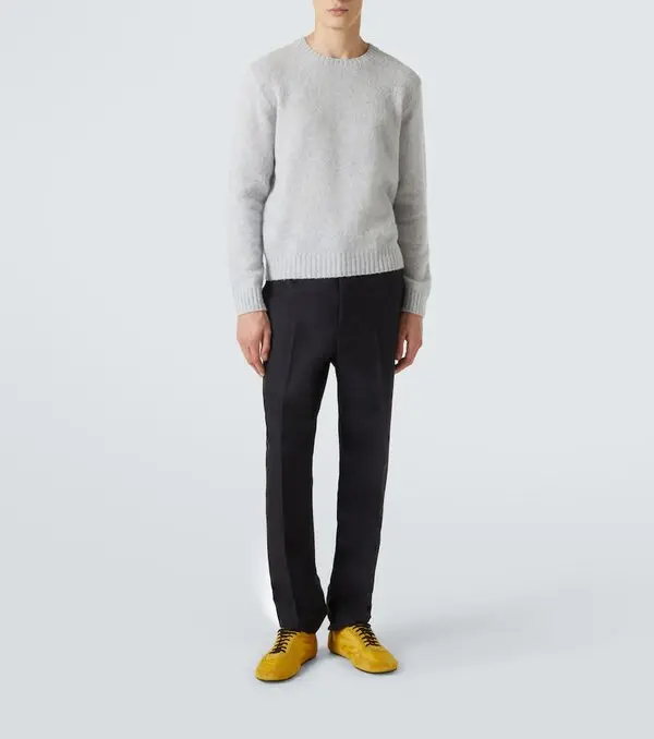 Prada Mohair And Wool Slim Trousers