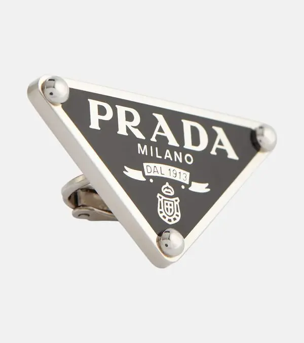 Prada Logo Clip-on Single Earring