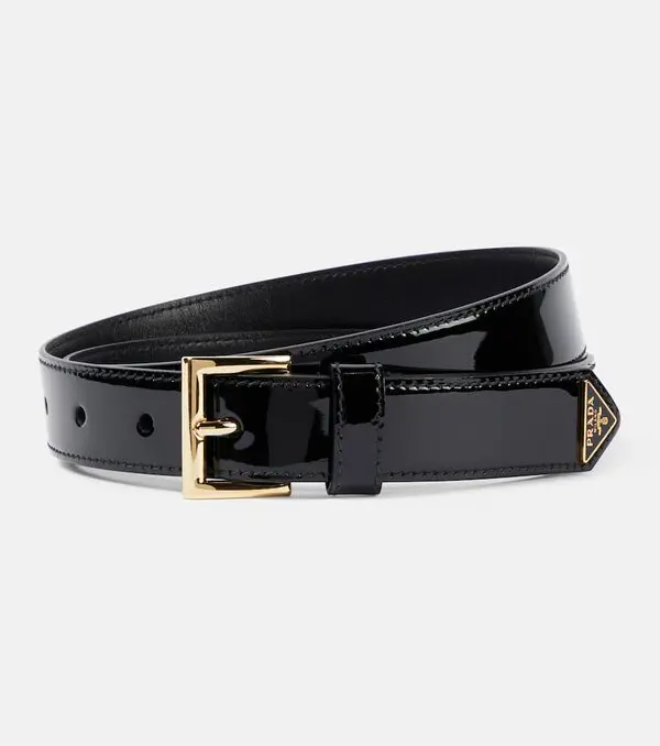 Prada Patent Leather Belt - Black