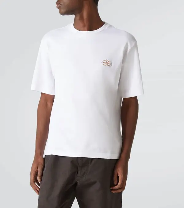 Prada Interlock Cotton Jersey T-shirt