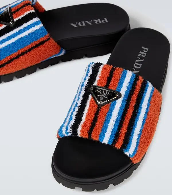 Prada Furry Slides