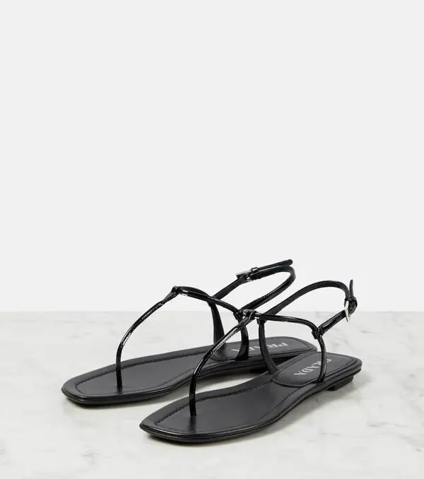 Prada Patent Leather Thong Sandals